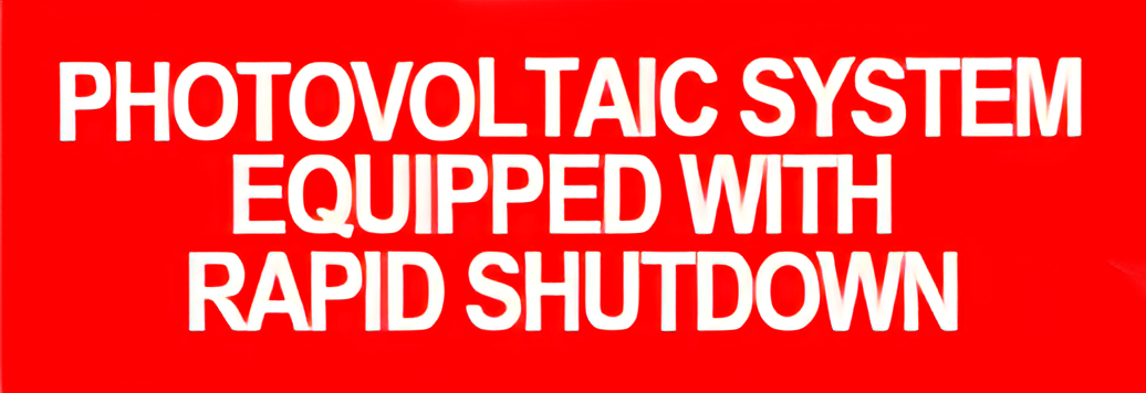 S-I-2 Solar Rapid Shutdown Sticker – Marshall Placards