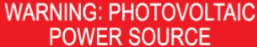 S-W-2 Solar Warning Sticker Photovoltaic System Source – Marshall Placards